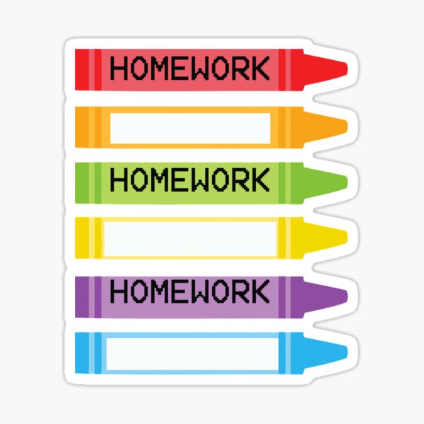 "SCHOOL STICKERS, CUTE HOMEWORK STICKERS " Sticker by tamdevo1 | Redbubble