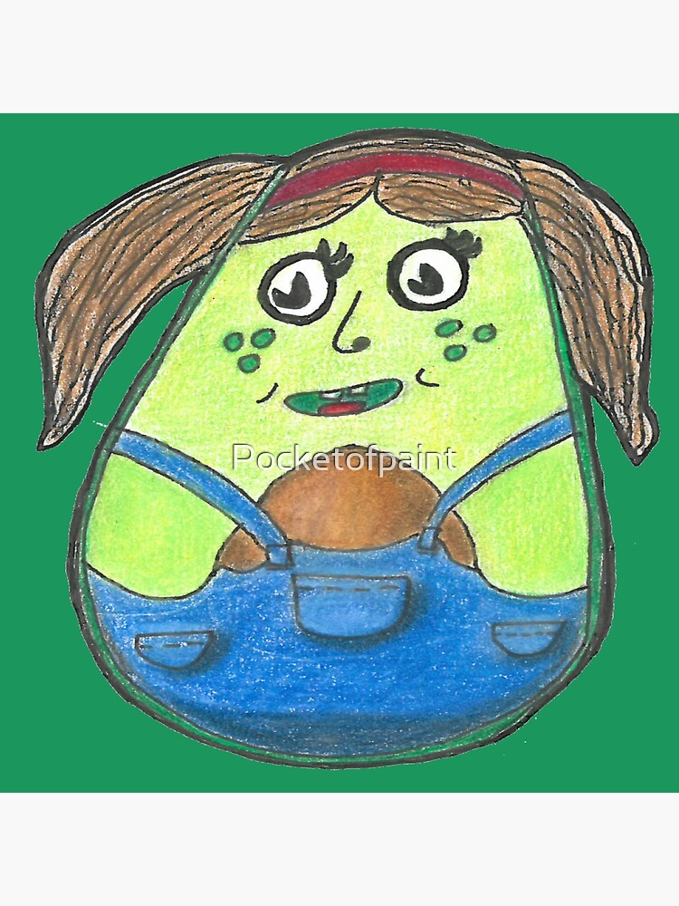 "Ava the Avocado" Poster for Sale by Pocketofpaint | Redbubble