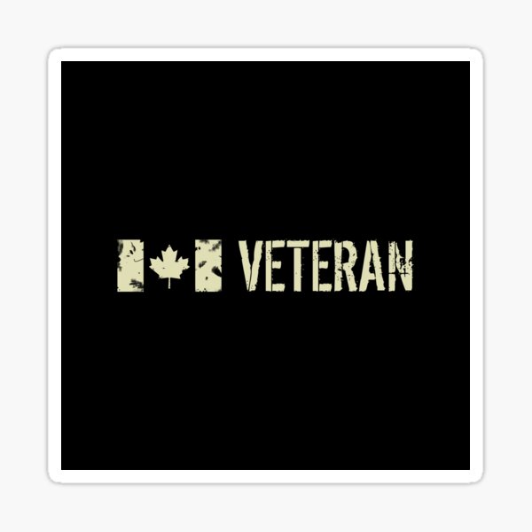 "Canadian Military: Veteran (Black Flag)" Sticker for Sale by ...