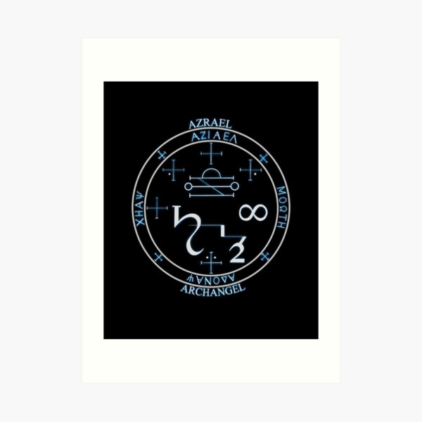 "ARCHANGEL AZRAEL sigil seal" Art Print for Sale by MortalDesigns ...