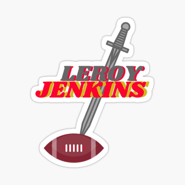 "Leroy Jenkins Logo" Sticker by TheSixFFL | Redbubble