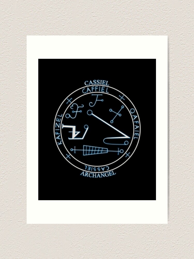 "ARCHANGEL CASSIEL sigil seal" Art Print by MortalDesigns | Redbubble