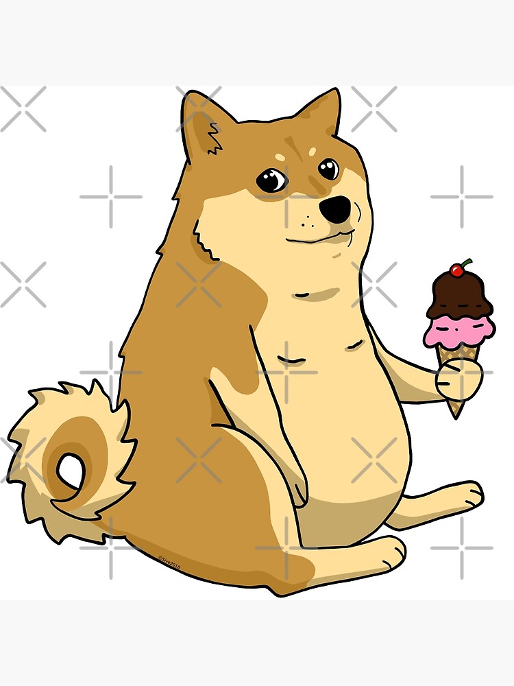 "chubby shiba inu doge" Art Print for Sale by sivelobanova | Redbubble
