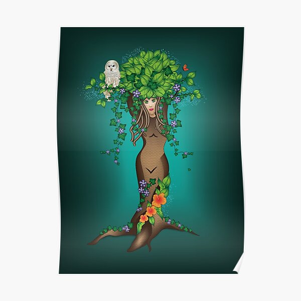 "Mystical Maiden Tree" Poster for Sale by serenaking | Redbubble