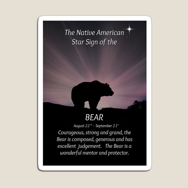 "Native American Star Sign of the Bear Virgo" Magnet for Sale by LazyL ...