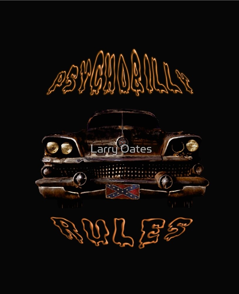 "Psychobilly Rat Rod Sticker" by Larry Oates | Redbubble