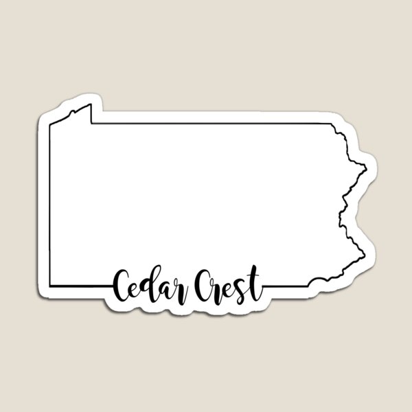 "Cedar Crest College PA Map" Magnet by sflissler | Redbubble