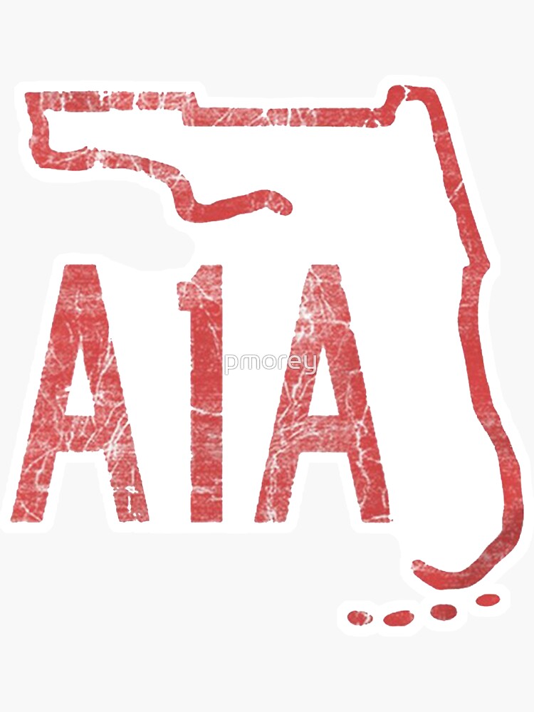 "A1A Florida" Sticker for Sale by pmorey | Redbubble