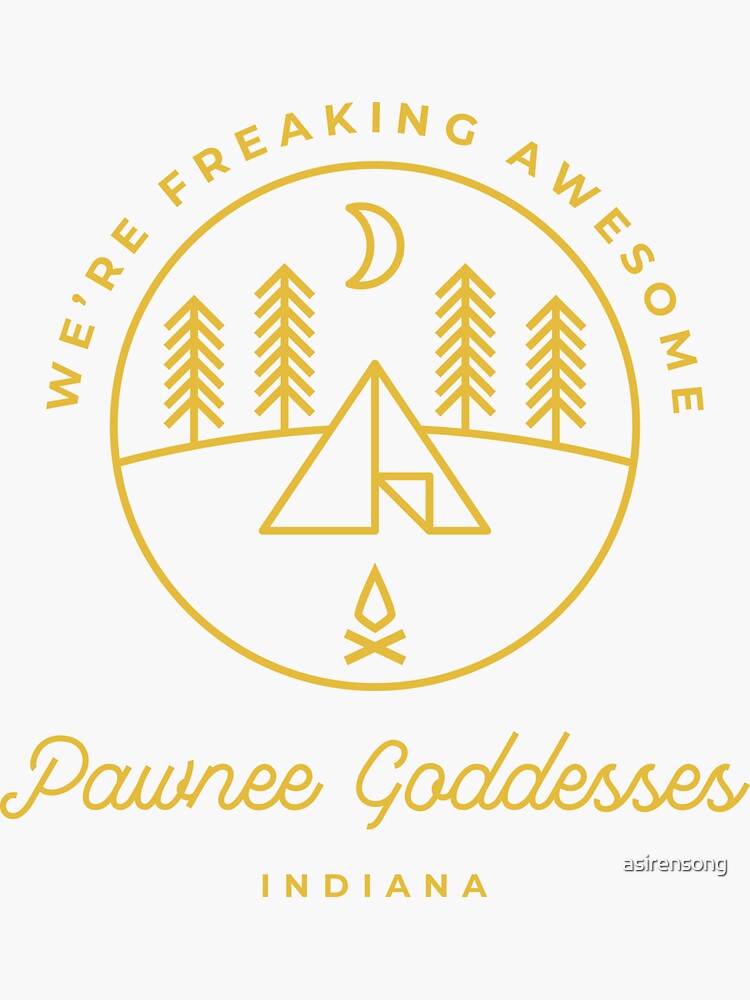 "Pawnee Goddesses" Sticker by asirensong | Redbubble