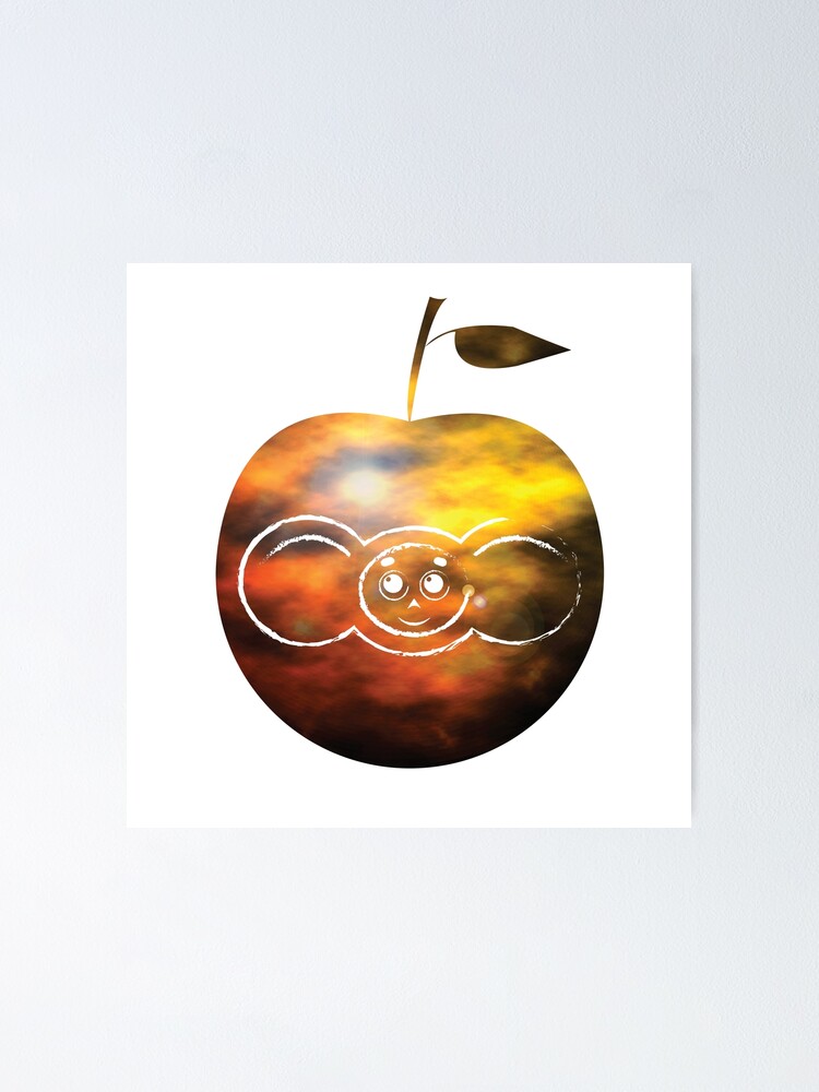 "Cheburashka in a Galaxy Orange" Poster for Sale by Yablokova | Redbubble