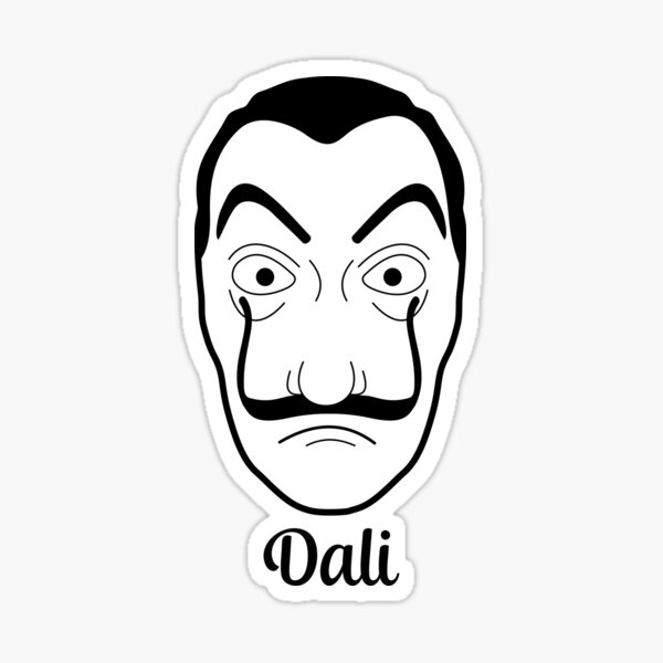 "salvador dali art artsy funny painter" Sticker by untagged-shop ...