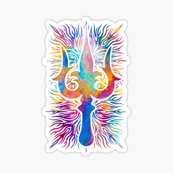 "Trisula -Trident of Shiva" Sticker for Sale by Nartissima | Redbubble