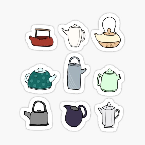 "Tea break" Sticker for Sale by pastelquartz | Redbubble