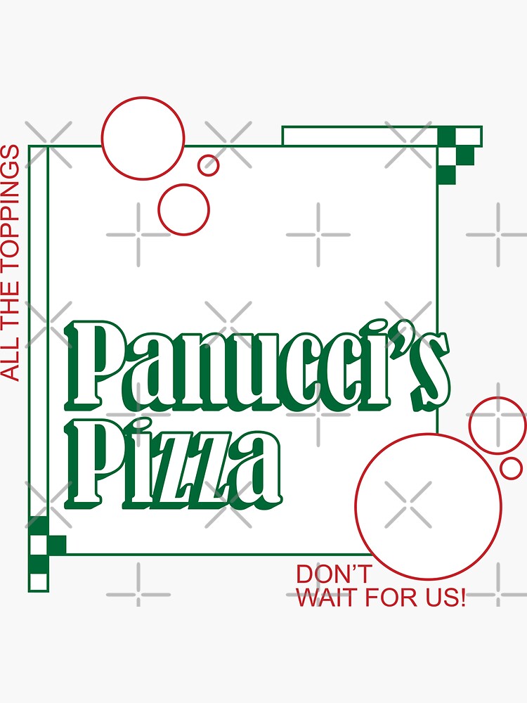 "Retro Panucci's Pizza Design" Sticker by lonily | Redbubble