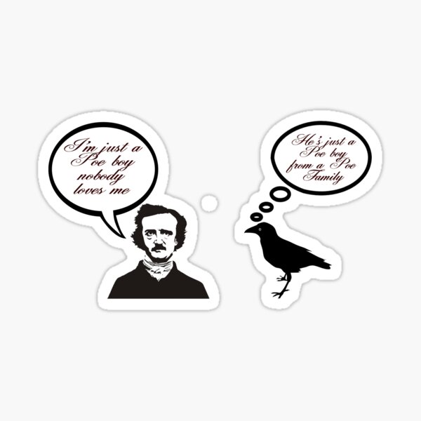 "Poe Boy Funny Joke Bohemian Rock Music Design " Sticker for Sale by ...