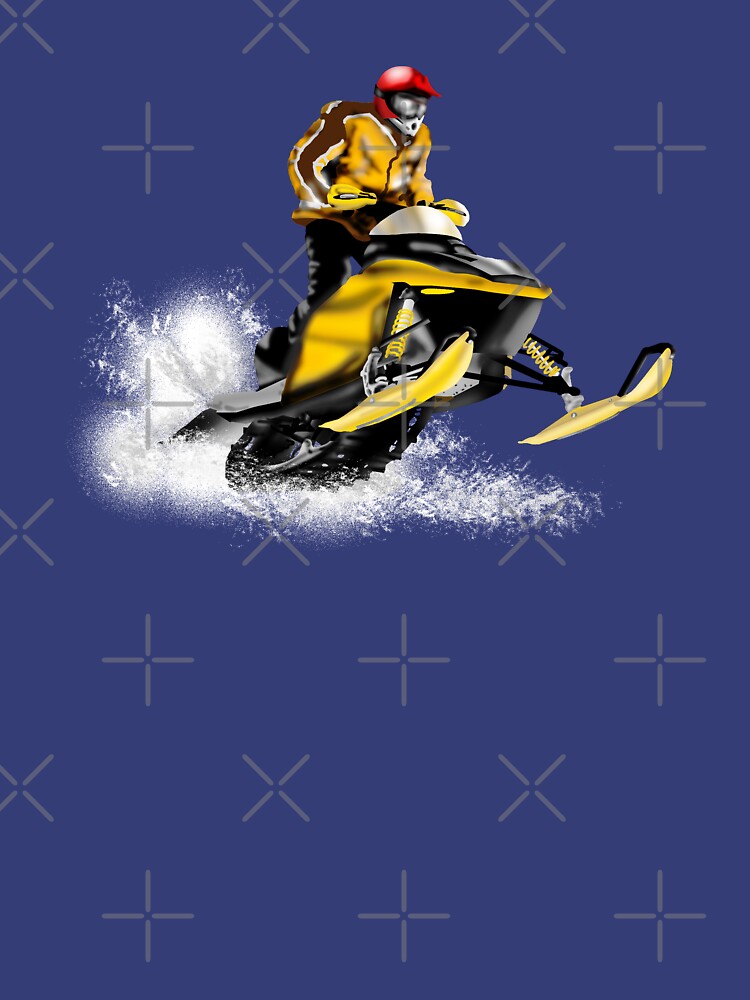 "Snowmobile race" T-shirt for Sale by sibosssr | Redbubble | sibosssr t ...