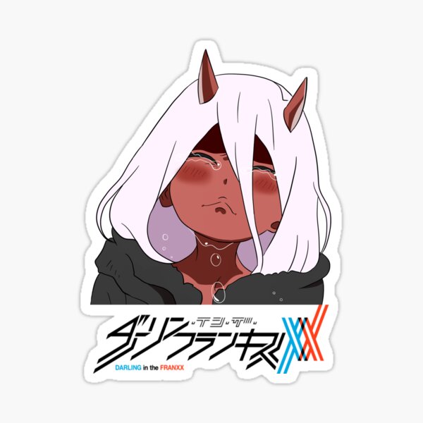 "Zero Two Oni " Sticker by imcrimsonross | Redbubble