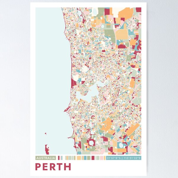 "City of Perth" Poster by CityMapPosters | Redbubble