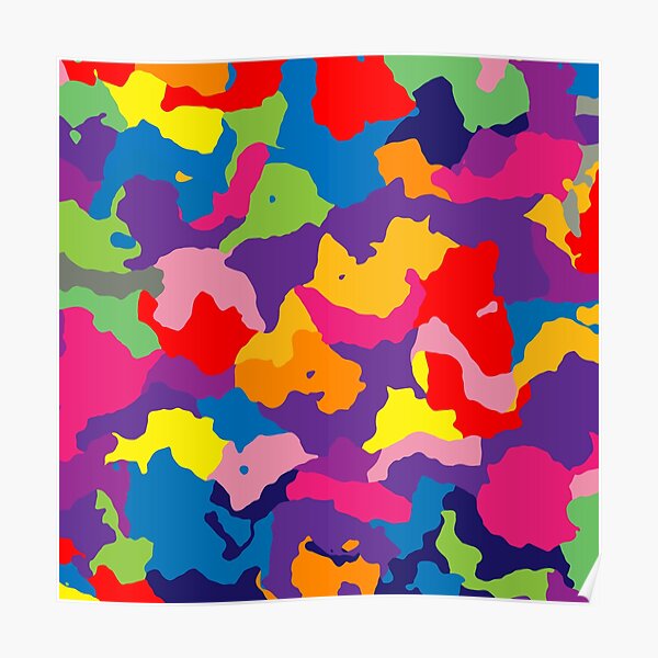 "Rainbow Camo" Poster for Sale by TheFlying6 | Redbubble