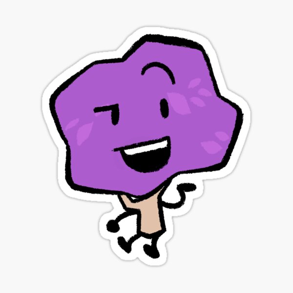 "Tree the Purple BFDI" Sticker for Sale by MsBonnie | Redbubble