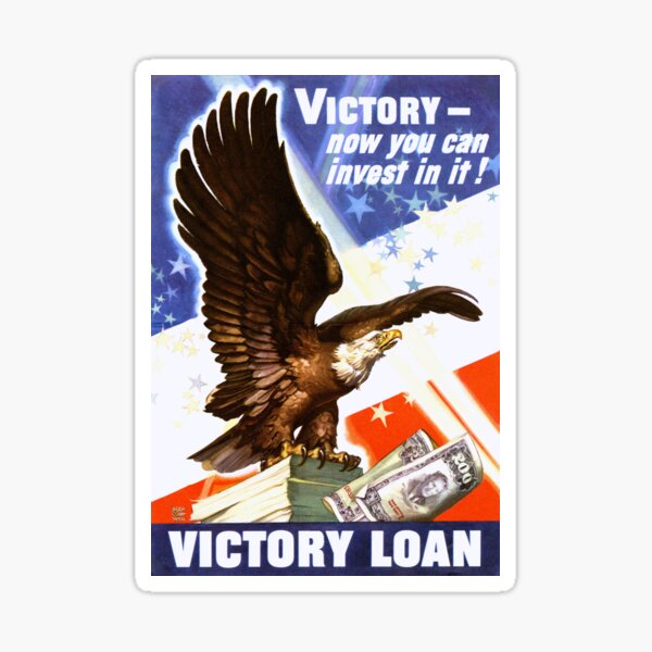 "WWII Propaganda Poster | Bald Eagle Illustration | Victory Bonds Art ...