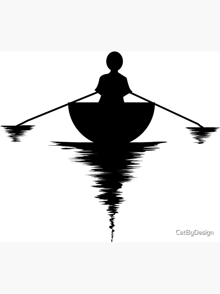 "Boat Ride Silhouette" Poster for Sale by CatByDesign | Redbubble