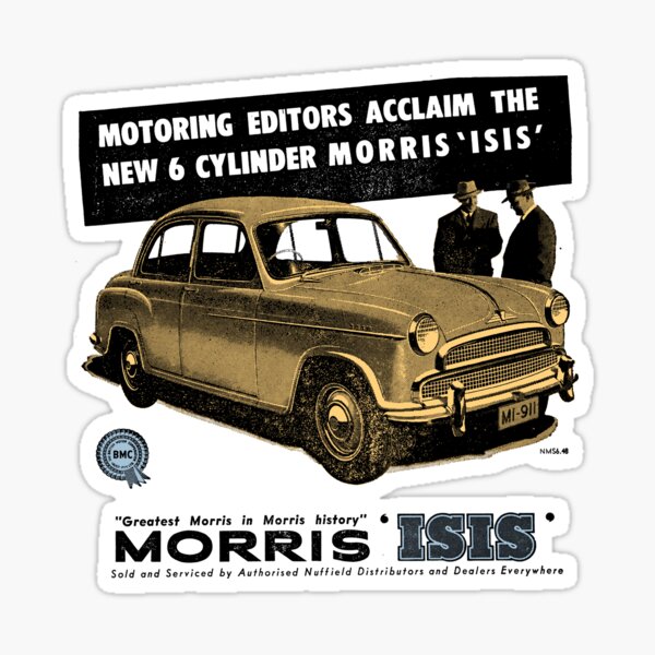 "MORRIS ISIS" Sticker for Sale by ThrowbackMotors | Redbubble