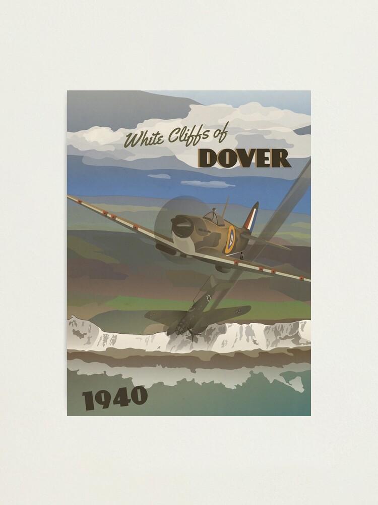 "Dover Cliffs 1940 "Battle of Britain Travel Poster"" Photographic ...