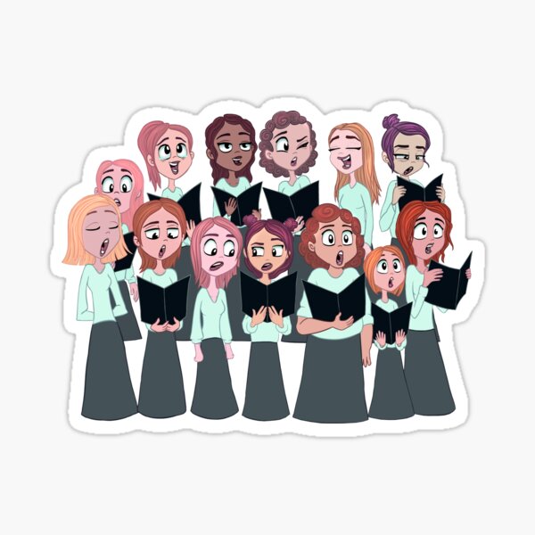 "Women's Choir" Sticker for Sale by Drawingvild | Redbubble
