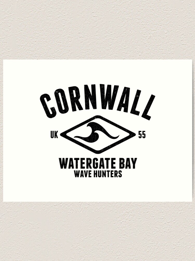 "CORNWALL UK WATERGATE BAY VINTAGE USED LOOK SURF DESIGN, BY SUBGIRL ...
