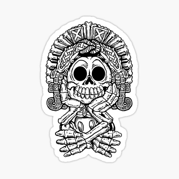 "Mictlantecuhtli: Aztec Death God (Cartoon Edition)" Sticker for Sale ...