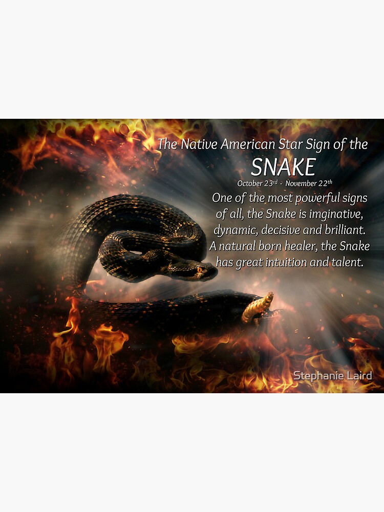 "Native American Zodiac Sign of the Snake - Scorpio" Sticker for Sale ...