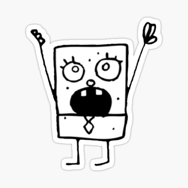 "Doodlebob" Sticker for Sale by jordansaufley | Redbubble