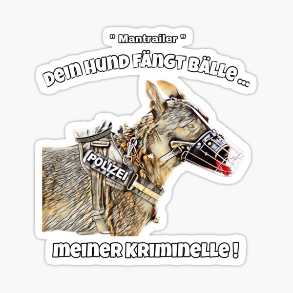 "Mantrailer motif German Shepherd" Sticker by Bonita0105 | Redbubble