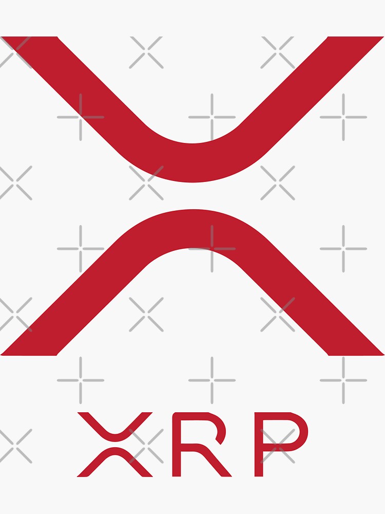 "RED XRP RIPPLE NEW LOGO " Sticker for Sale by subieliu | Redbubble