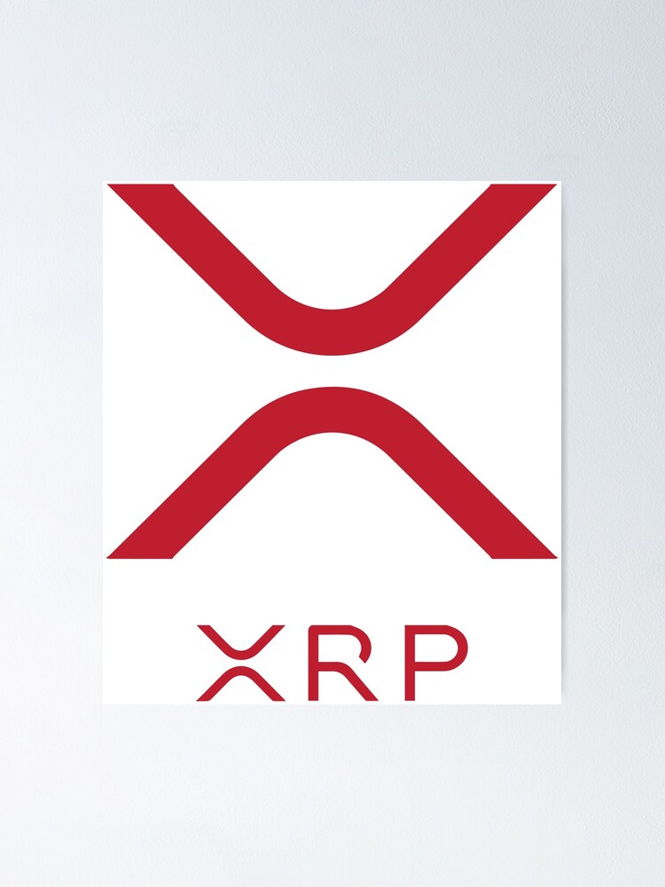 "RED XRP RIPPLE NEW LOGO " Poster for Sale by subieliu | Redbubble