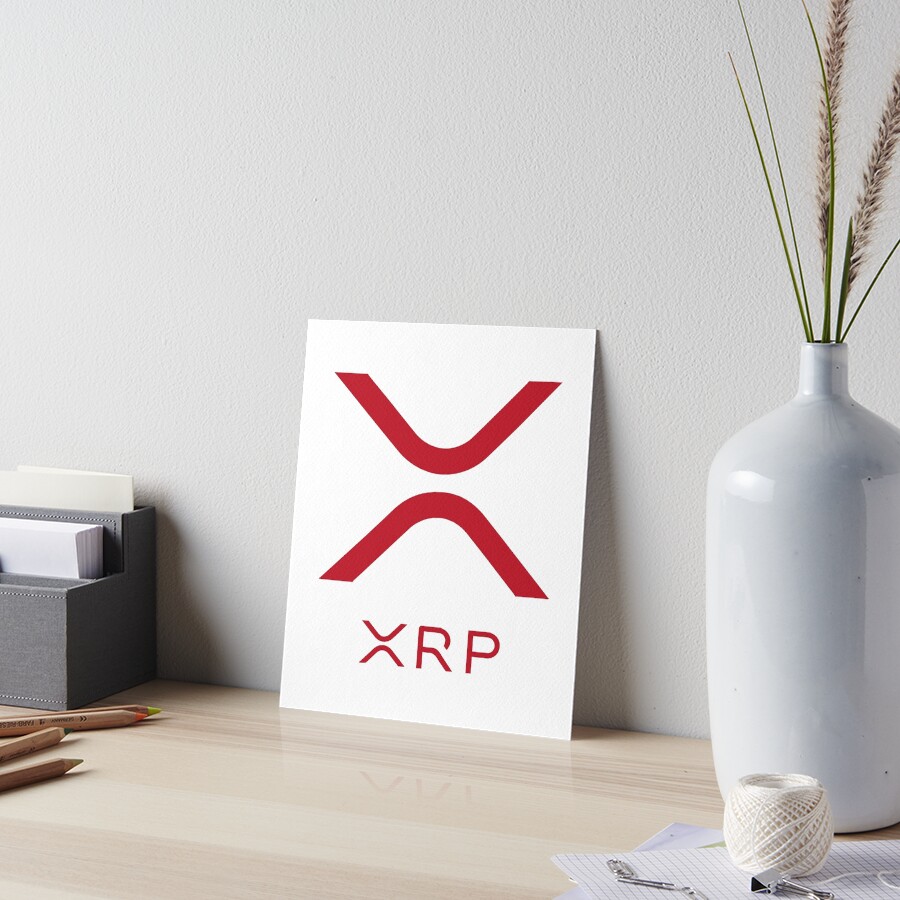 "RED XRP RIPPLE NEW LOGO " Art Board Print for Sale by subieliu | Redbubble