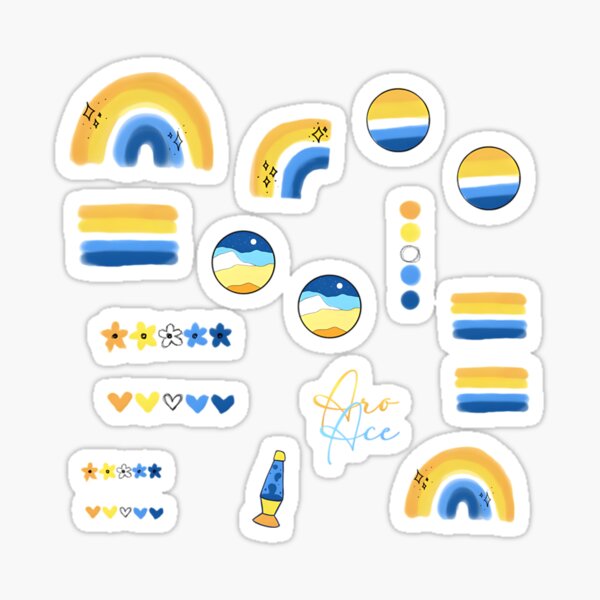 "Aroace Sticker Pack" Sticker for Sale by cantoyanikr | Redbubble