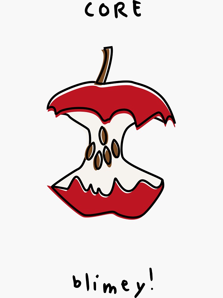 "Core Blimey" Sticker by mynameisnikki | Redbubble