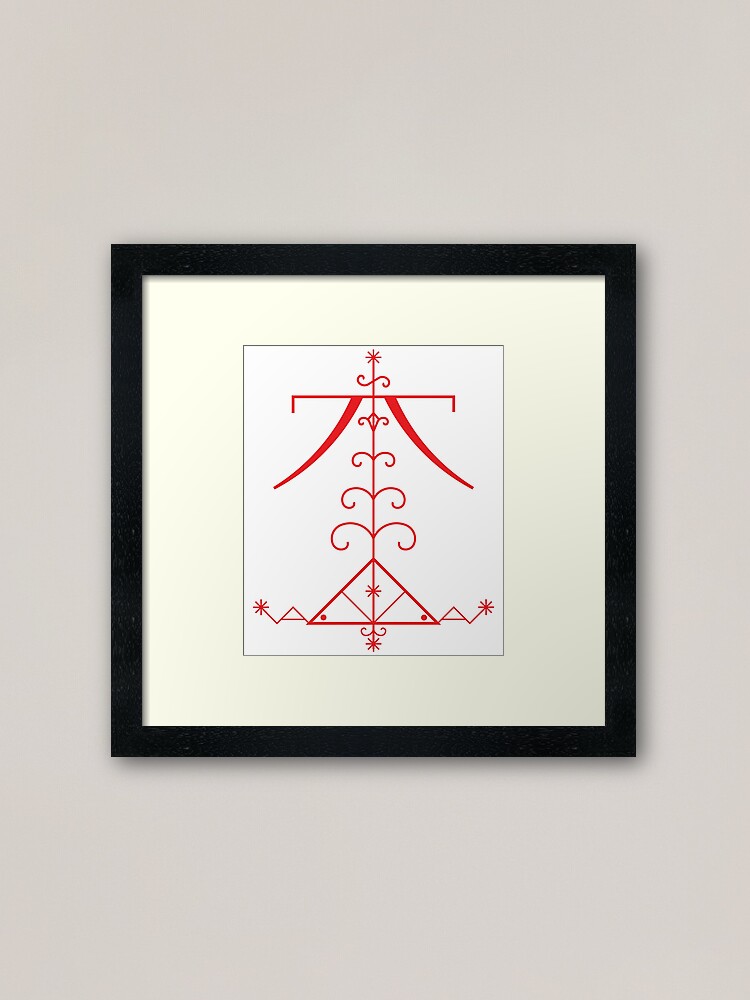 "Ogou Feray vèvè" Framed Art Print for Sale by milokan | Redbubble