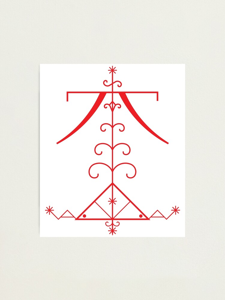 "Ogou Feray vèvè" Photographic Print for Sale by milokan | Redbubble