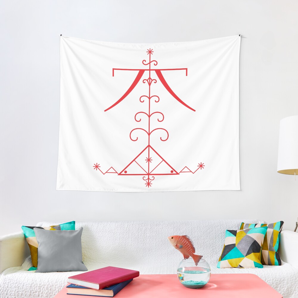 "Ogou Feray vèvè" Tapestry by milokan | Redbubble
