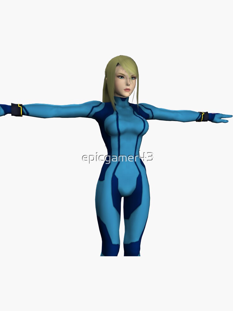 "T-Posing Samus" Sticker for Sale by epicgamer43 | Redbubble