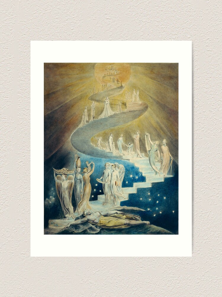 "HD Jacob's Ladder, by William Blake HIGH DEFINITION" Art Print for ...