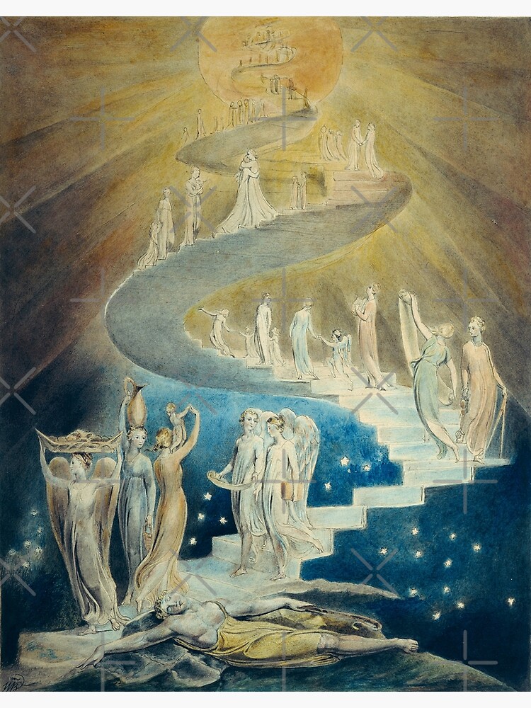 HD Jacob's Ladder, by William Blake HIGH DEFINITION Premium Matte ...