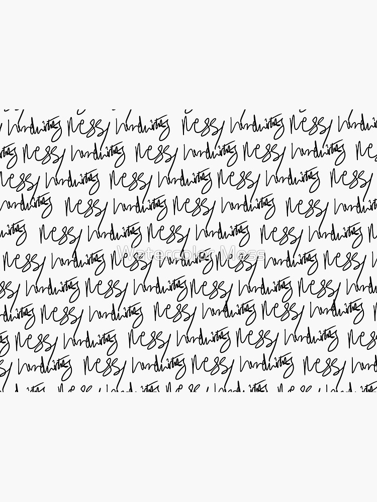 "Messy Handwriting" Sticker by MlemMlam | Redbubble