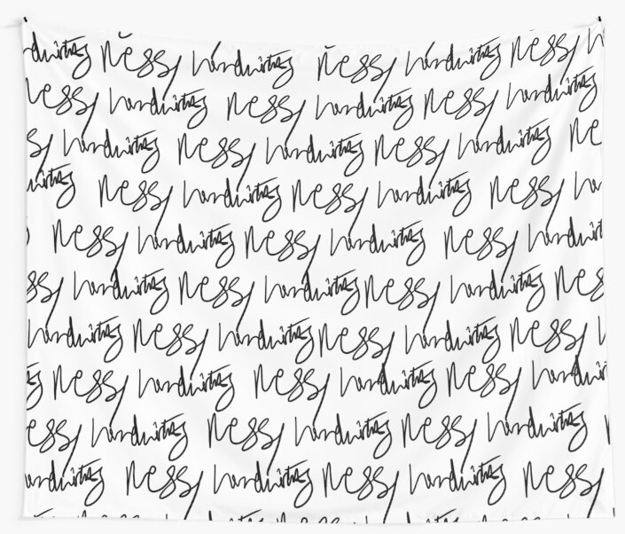 "Messy Handwriting" Wall Tapestries by Watercolor Mess | Redbubble