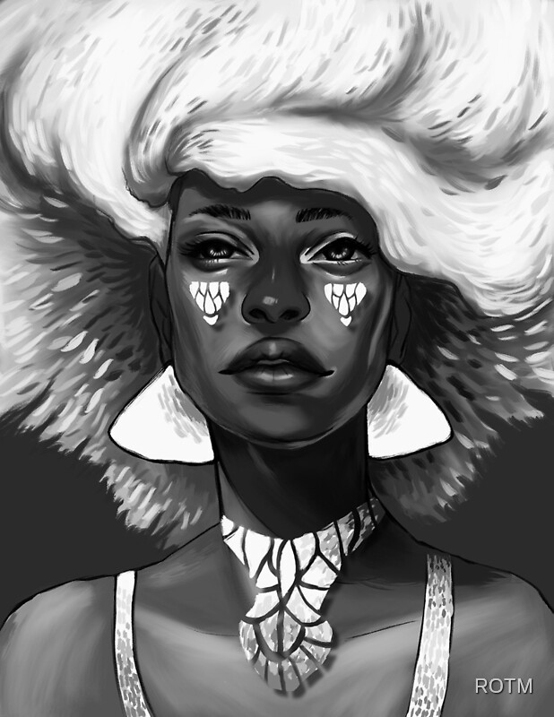 "White Fro" by ROTM | Redbubble