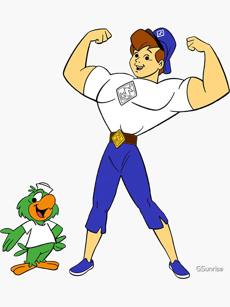 "Sinbad Jr and his magic belt cartoon" Sticker for Sale by GSunrise ...