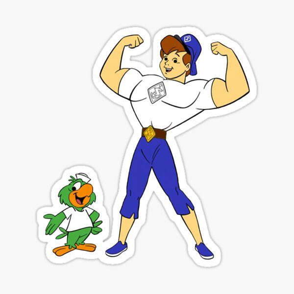 "Sinbad Jr and his magic belt cartoon" Sticker for Sale by GSunrise ...